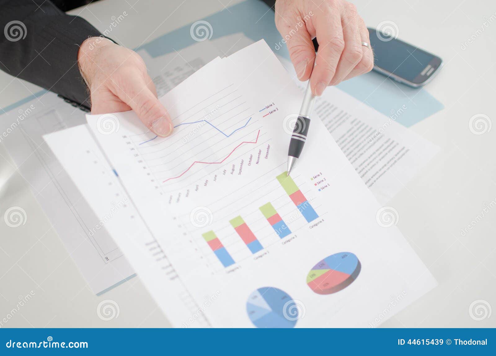 Businessman Showing Economic Documents Stock Image - Image of ...