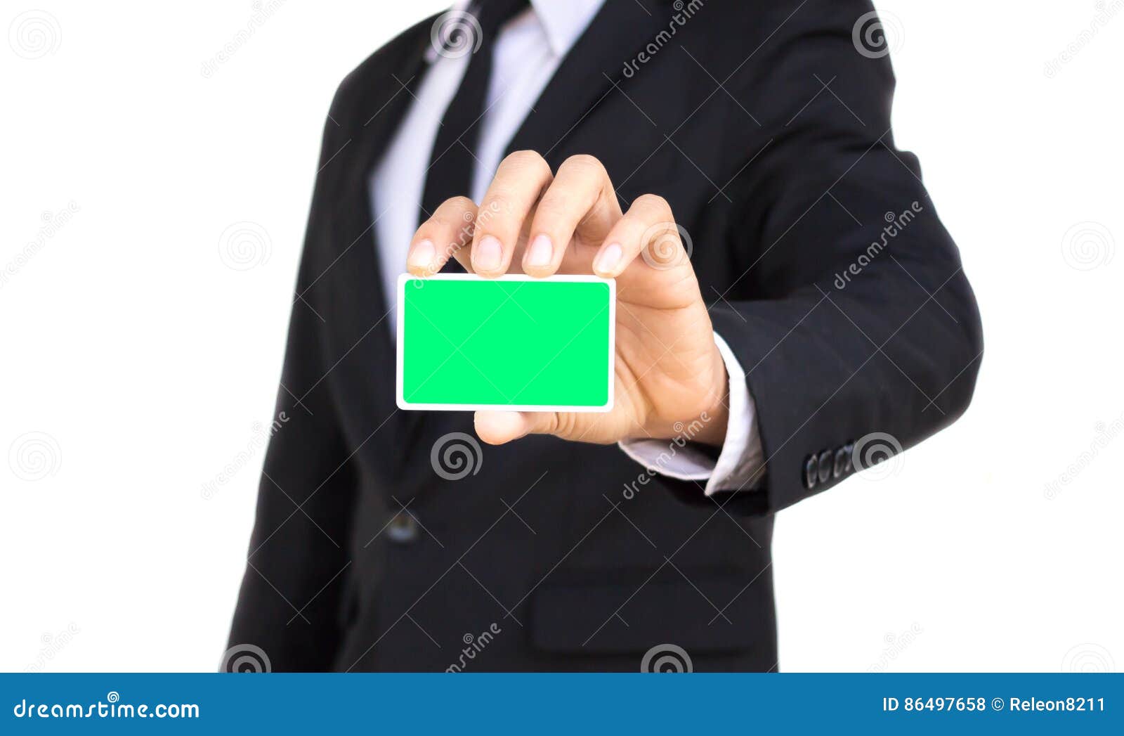 Businessman Showing Empty Card. Stock Photo - Image of card, background ...