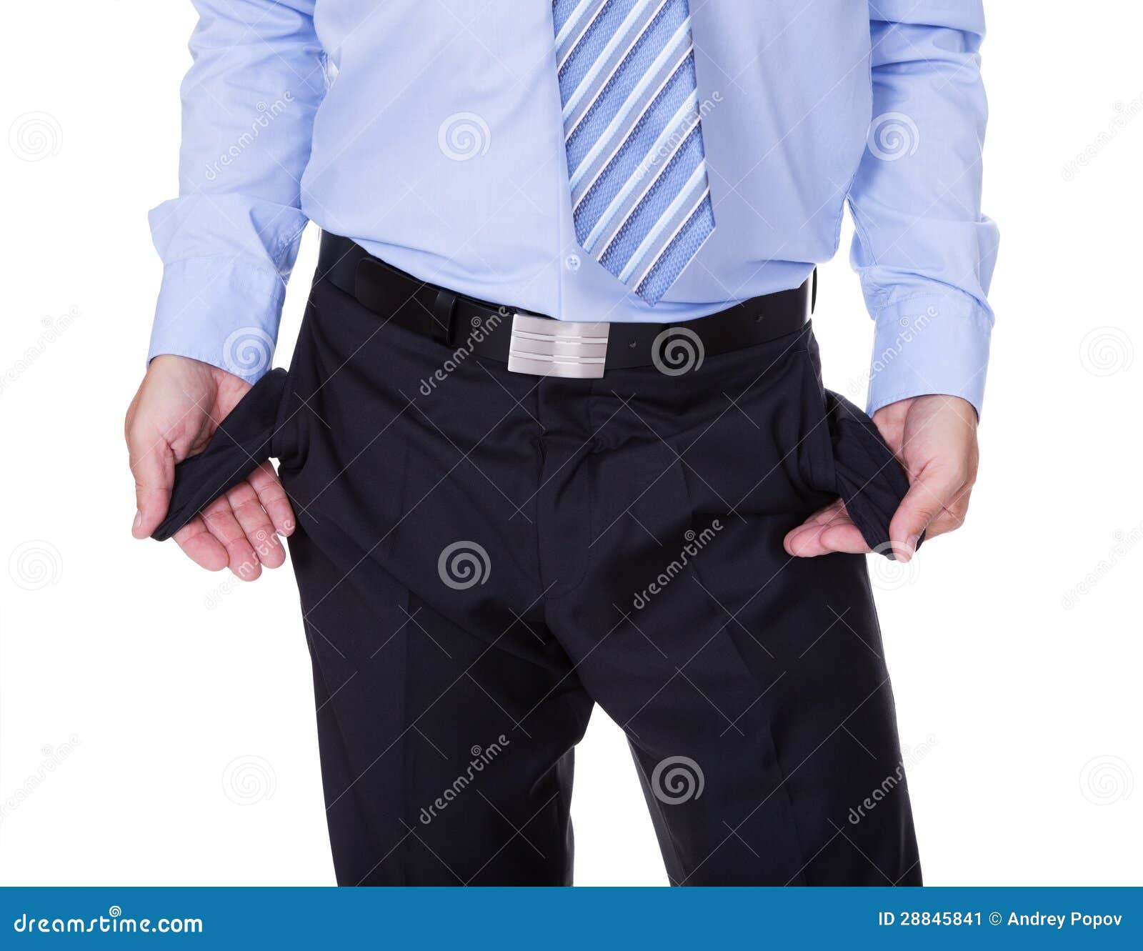 Businessman Showing Empty Pockets Stock Image - Image of attractive ...
