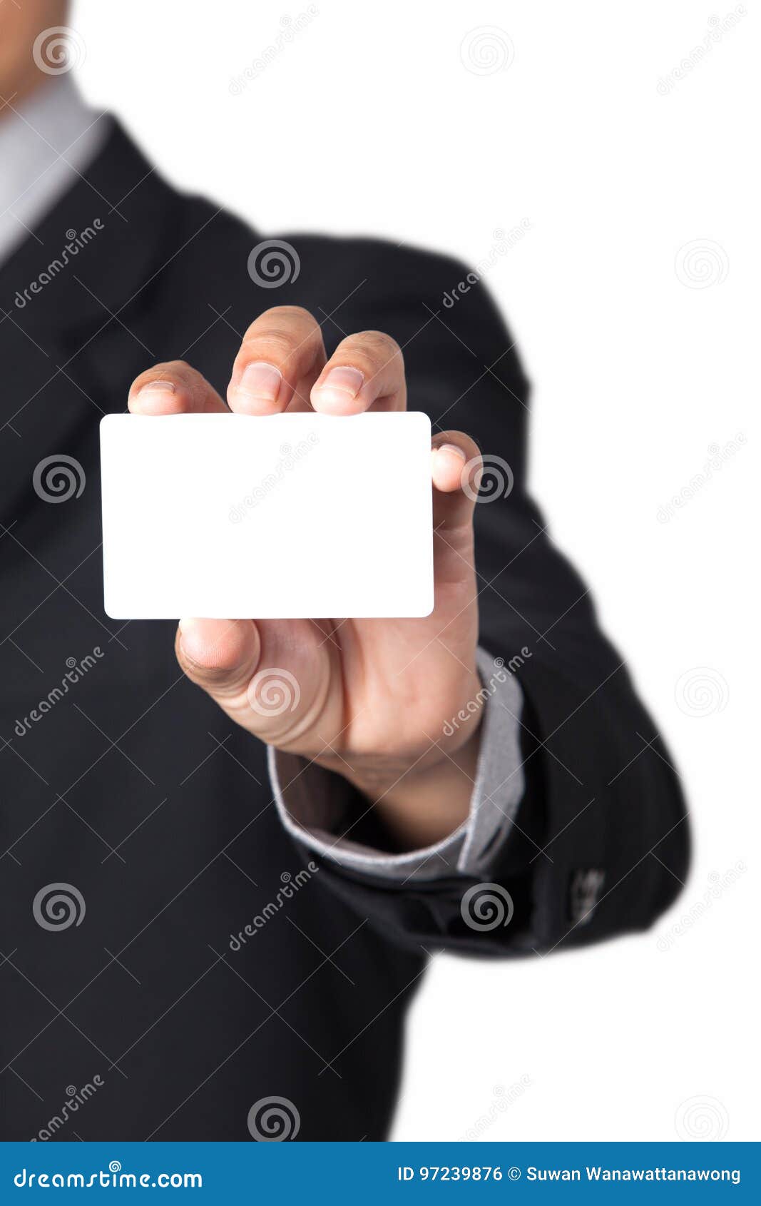 Businessman Showing His Name Card. Stock Photo - Image of negotiating ...