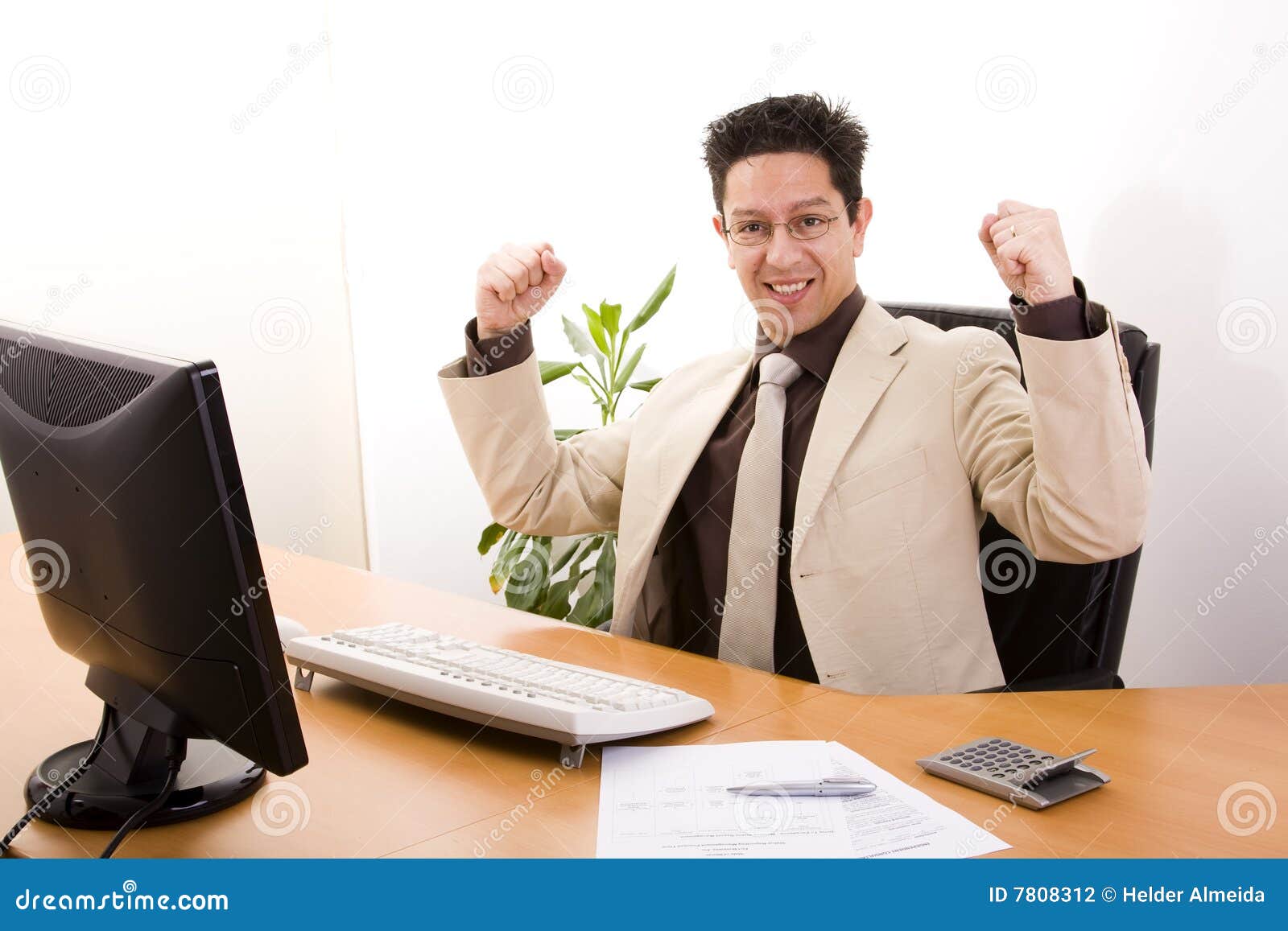 Businessman Showing His Success Stock Photo - Image of corporate ...