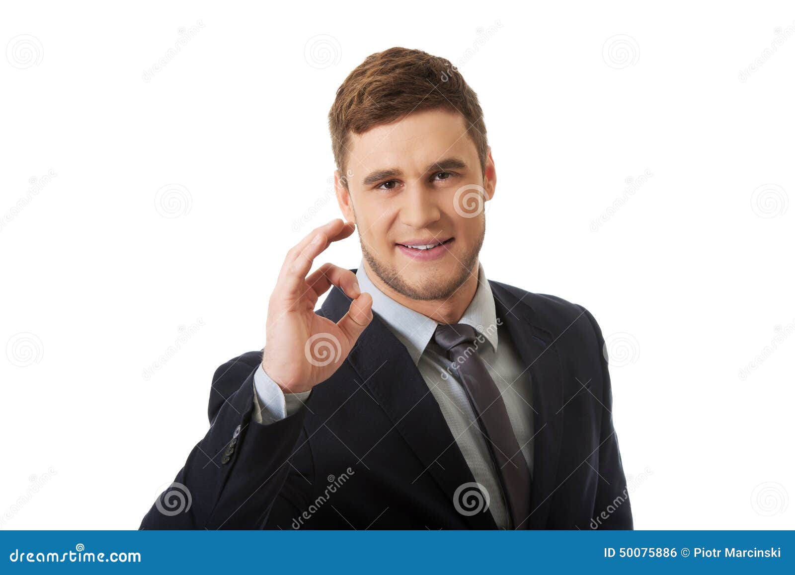 Businessman Showing Perfect Sign. Stock Photo - Image of formal ...