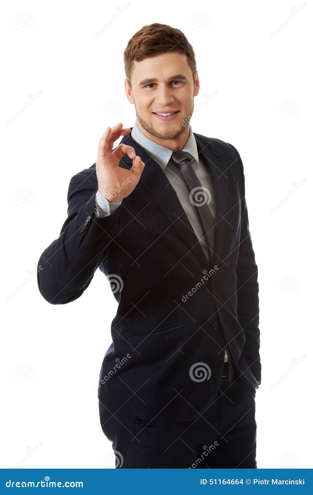 Businessman Showing Perfect Sign. Stock Photo - Image of hand, approve ...