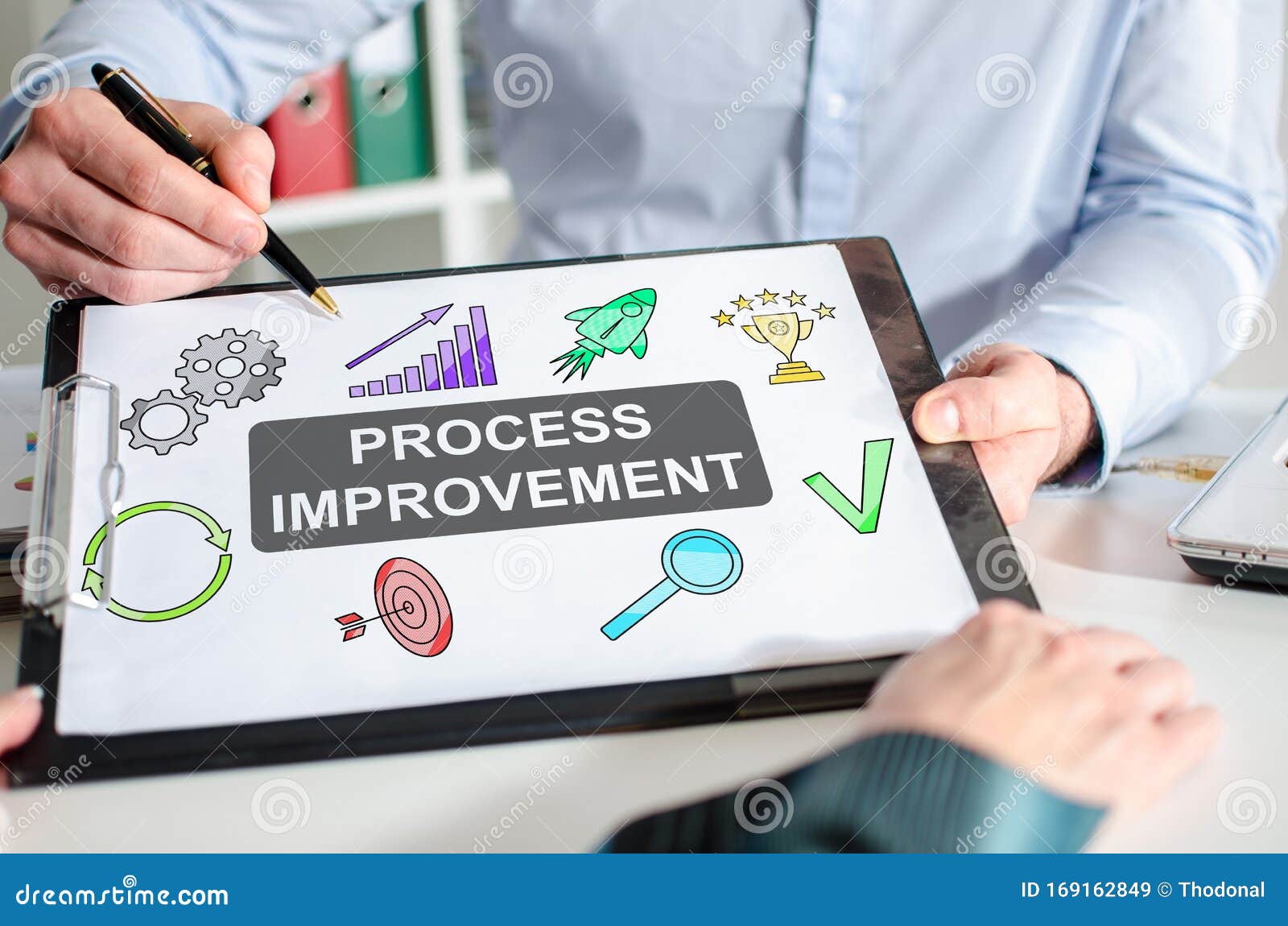 Process Improvement Concept on a Clipboard Stock Image - Image of ...
