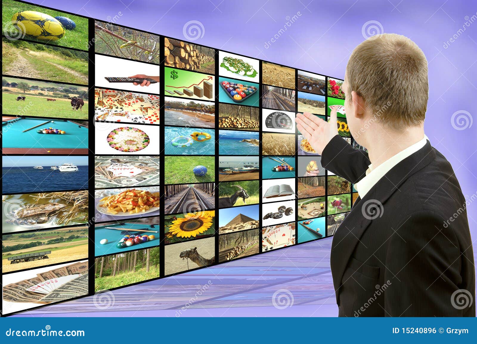 Businessman showing screen stock photo. Image of education - 15240896