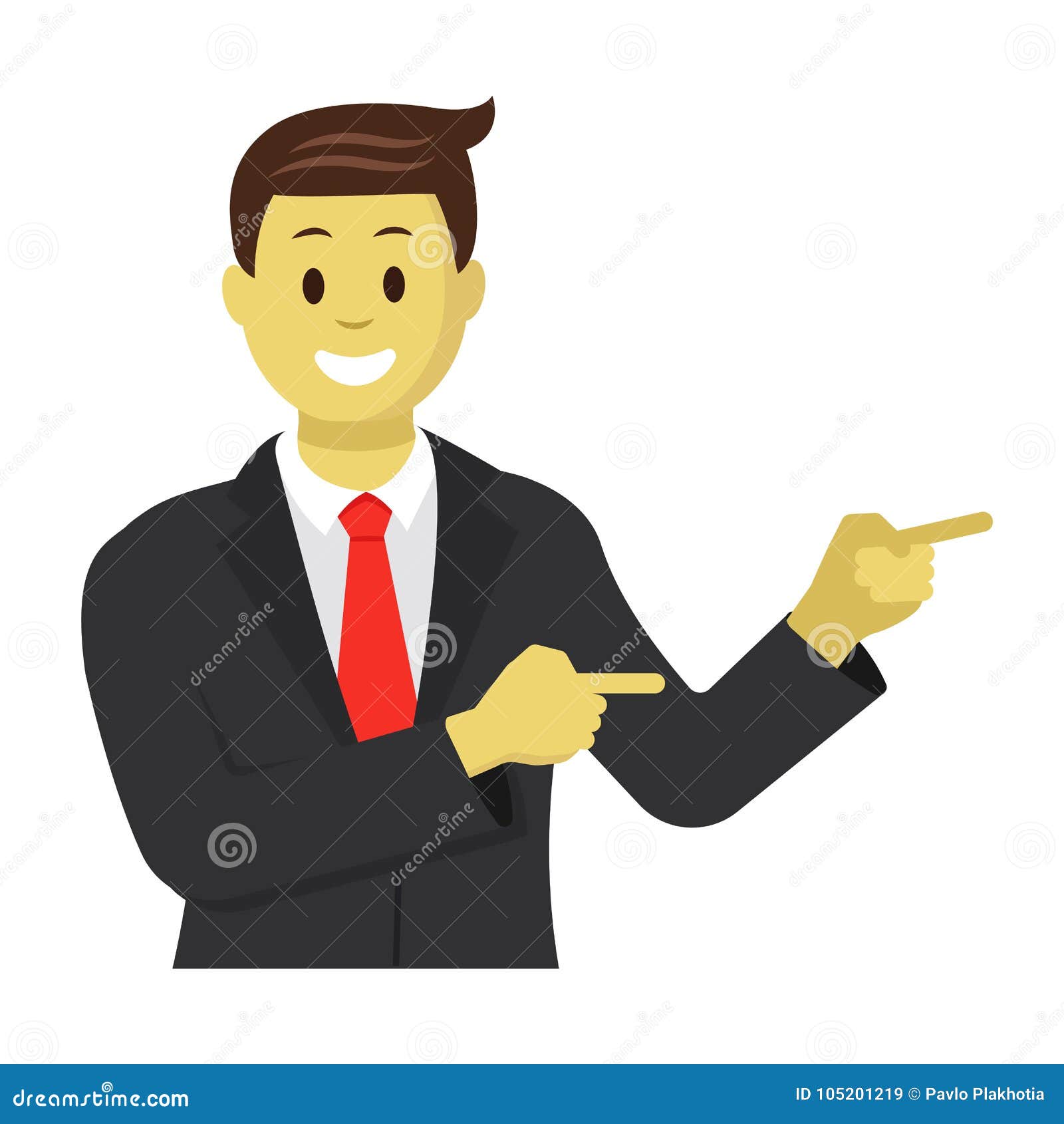 Businessman Showing Something beside of Him. Portrait of Businessman in ... Businessman Showing Something beside of Him. Portrait of Businessman in ...