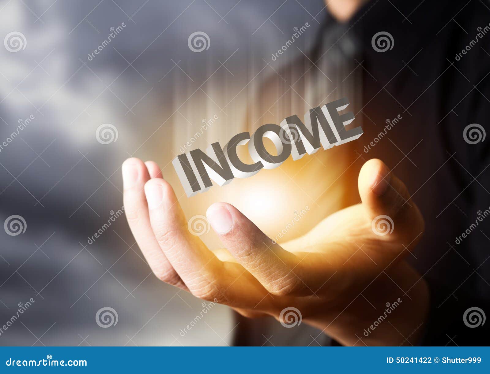 Businessman Showing Text Income Concept Stock Photo - Image of ...