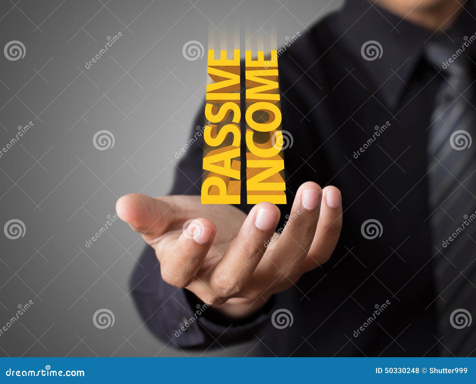 Businessman Showing Text Passive Income Stock Photo - Image of banking ...