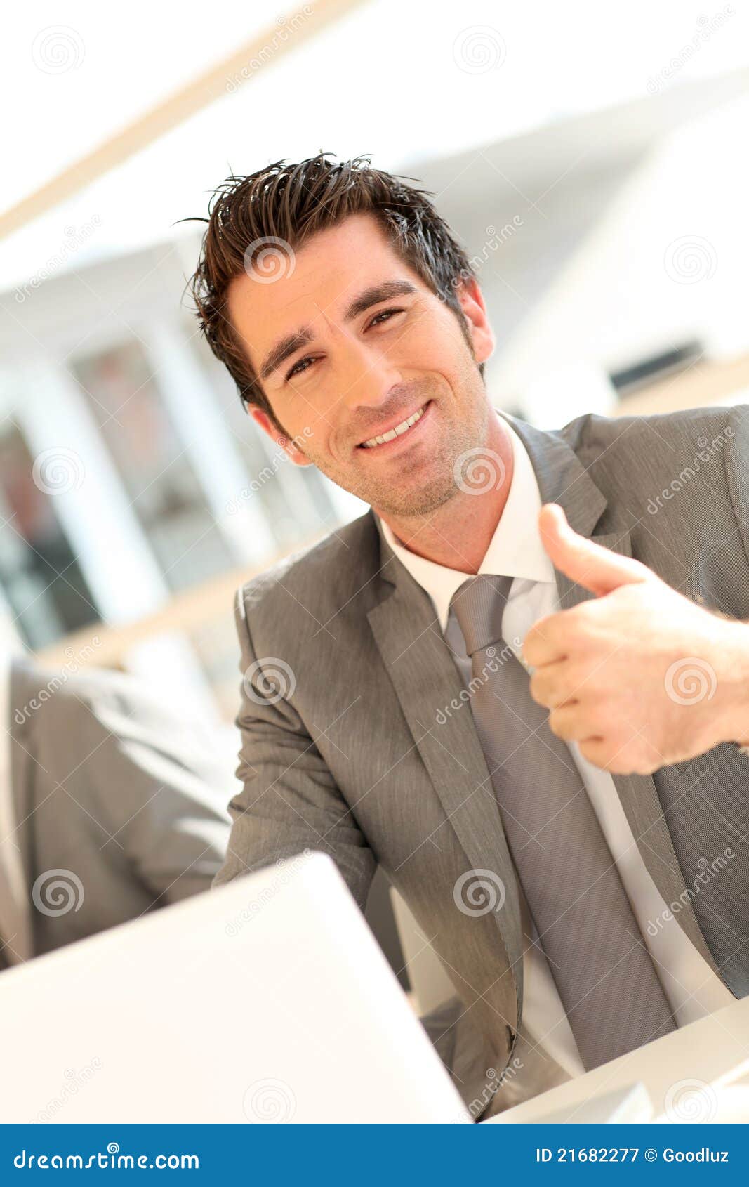 Businessman Showing Thumb Up Stock Image - Image of business, success ...