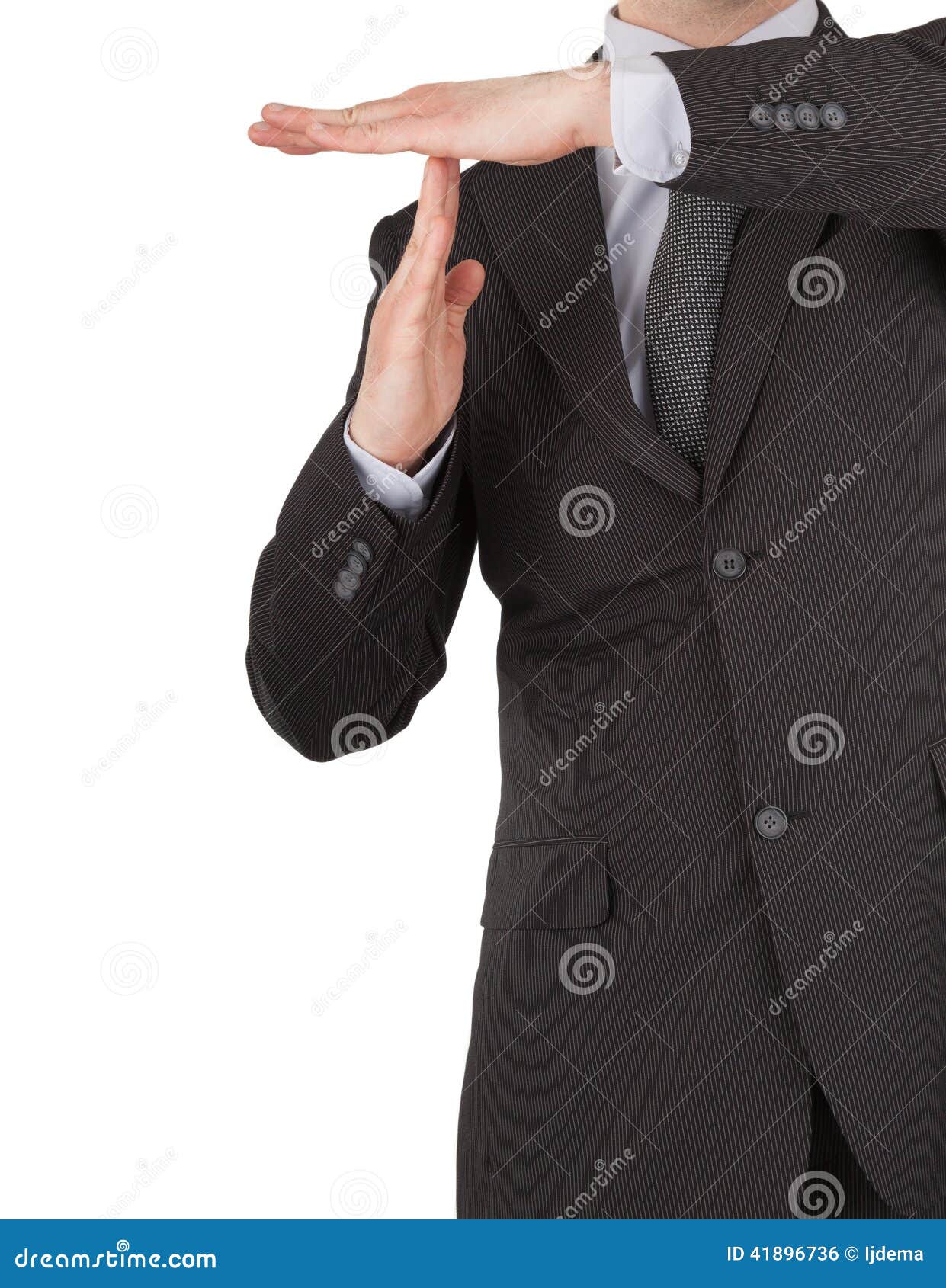 Businessman Showing Time Out Sign Stock Photo - Image of demonstration ...