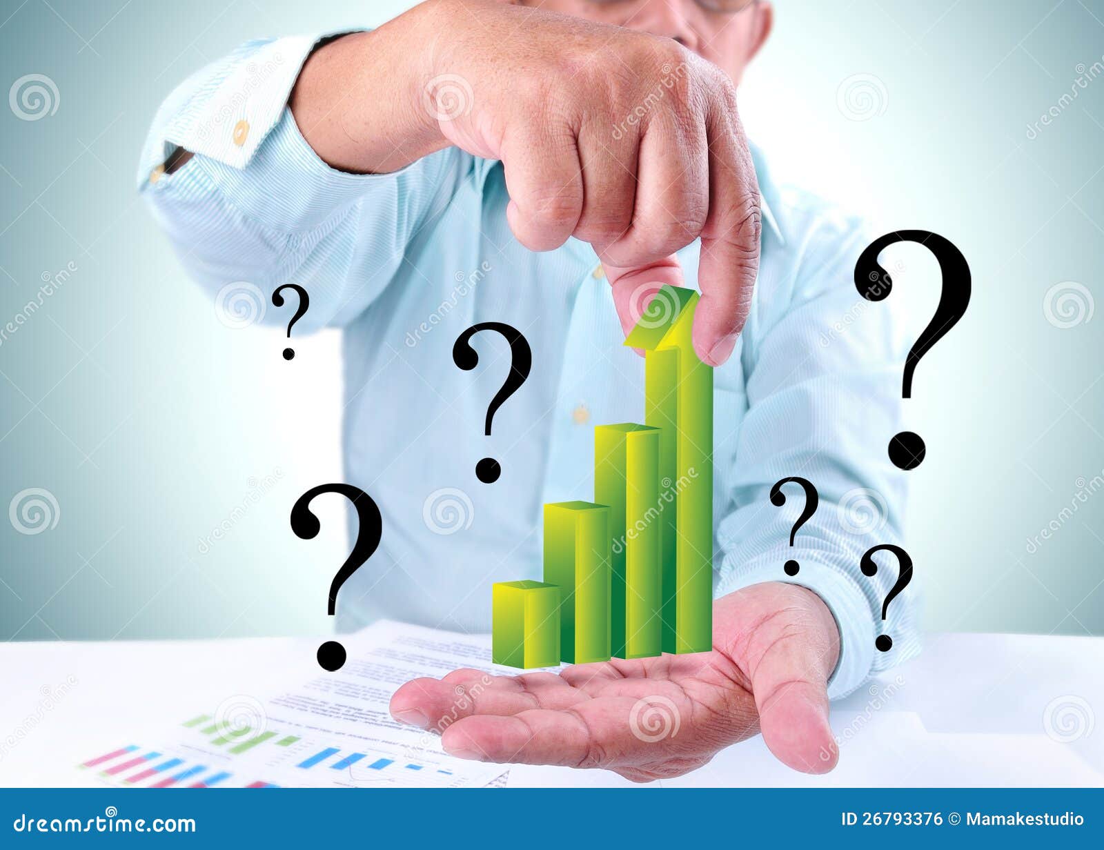 Businessman Showing a Trend Growth Stock Photo - Image of diagram, hand ...