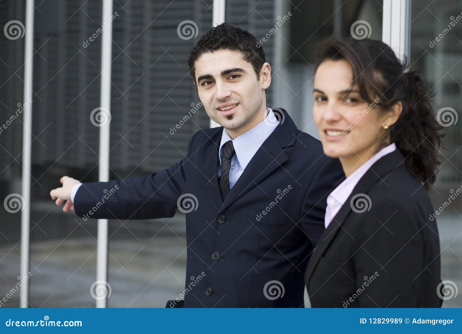 Businessman Showing the Way Stock Image - Image of confidence, coming ...