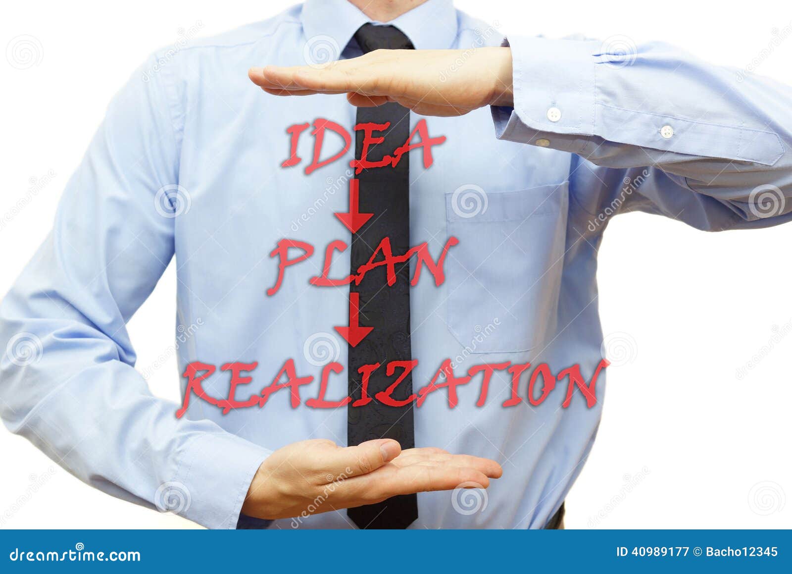 Businessman Showing the Way To Finish Plan Stock Image - Image of ...