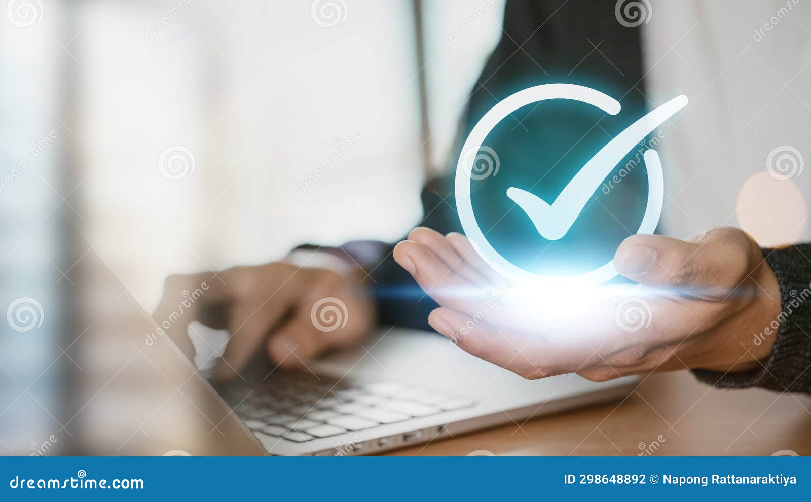 A Businessman is Shown Checking the Appropriate Boxes in the Quality ...