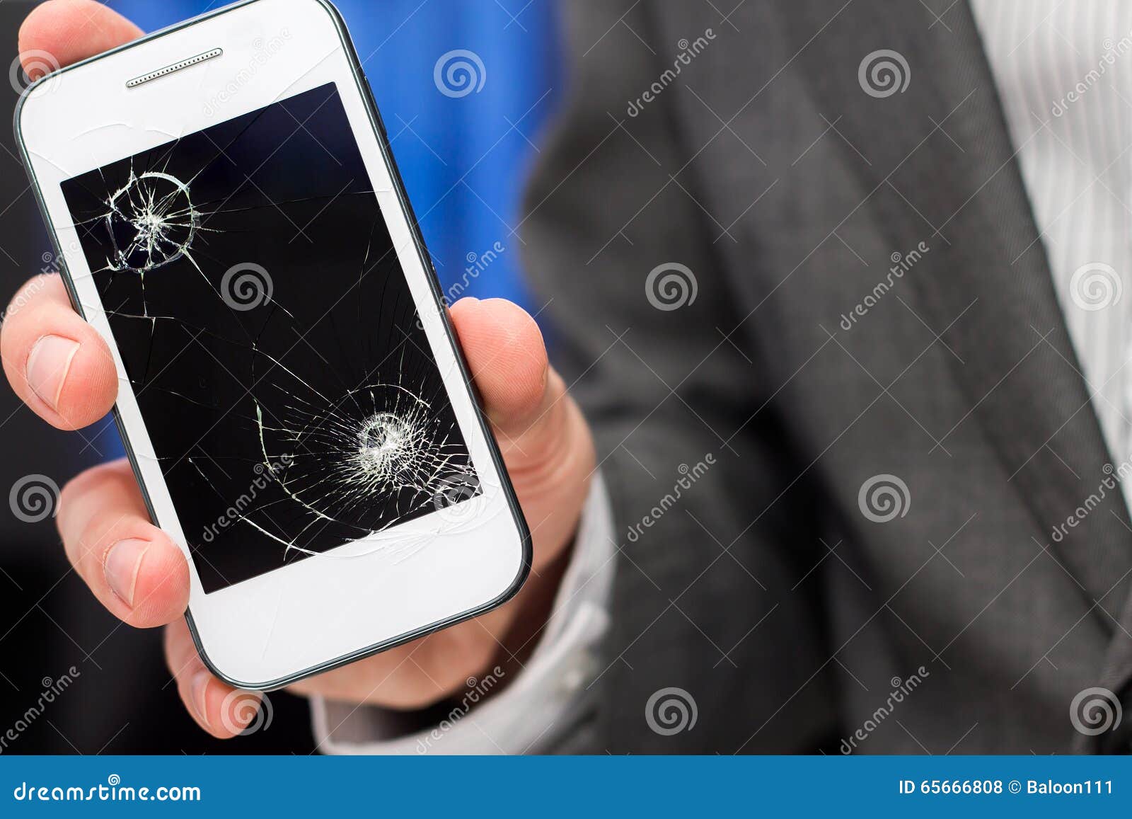 Broken Smartphone With Cracked Destroyed Screen Stock Photography ...
