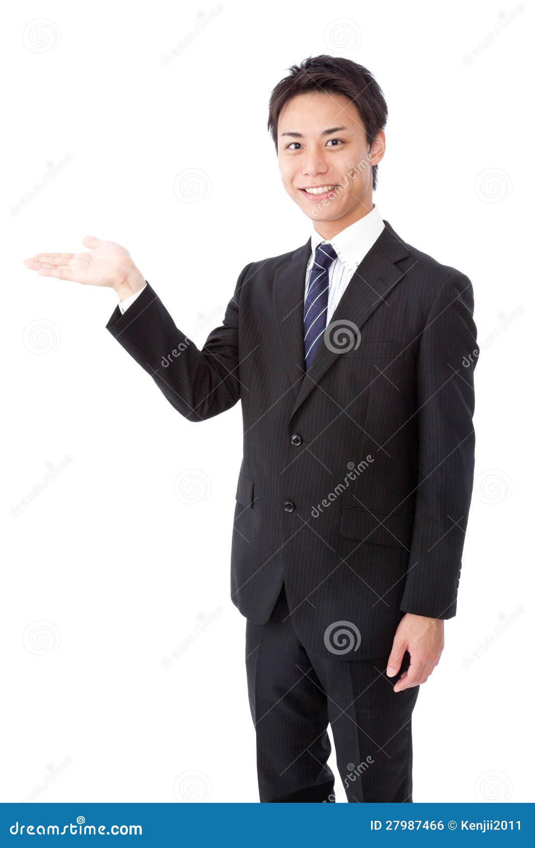 Businessman that Shows Direction by Hand Stock Photo - Image of ...