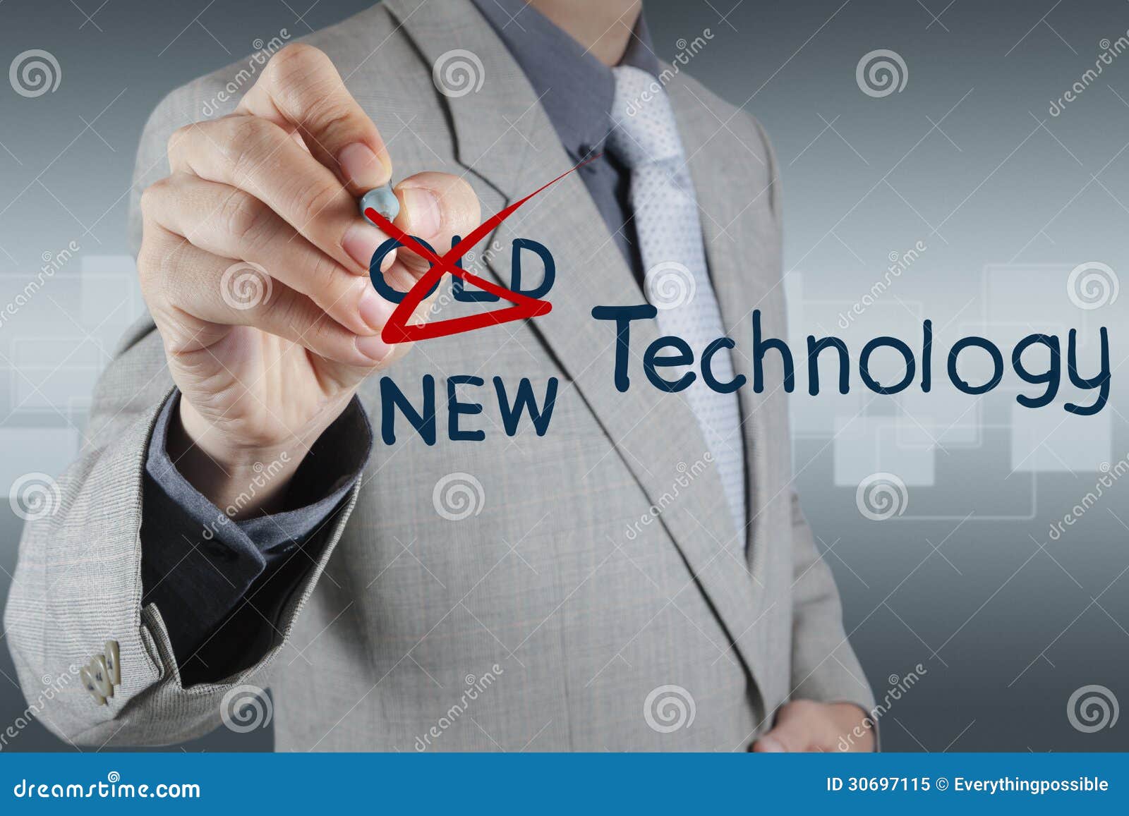 Businessman Shows Modern Technology Stock Image - Image of laptop ...