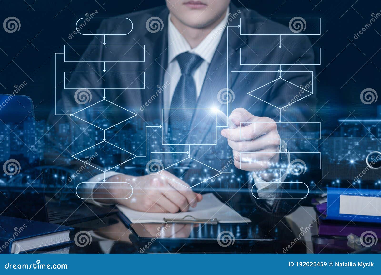 Flowchart Shows Business Structure Stock Image | CartoonDealer.com ...