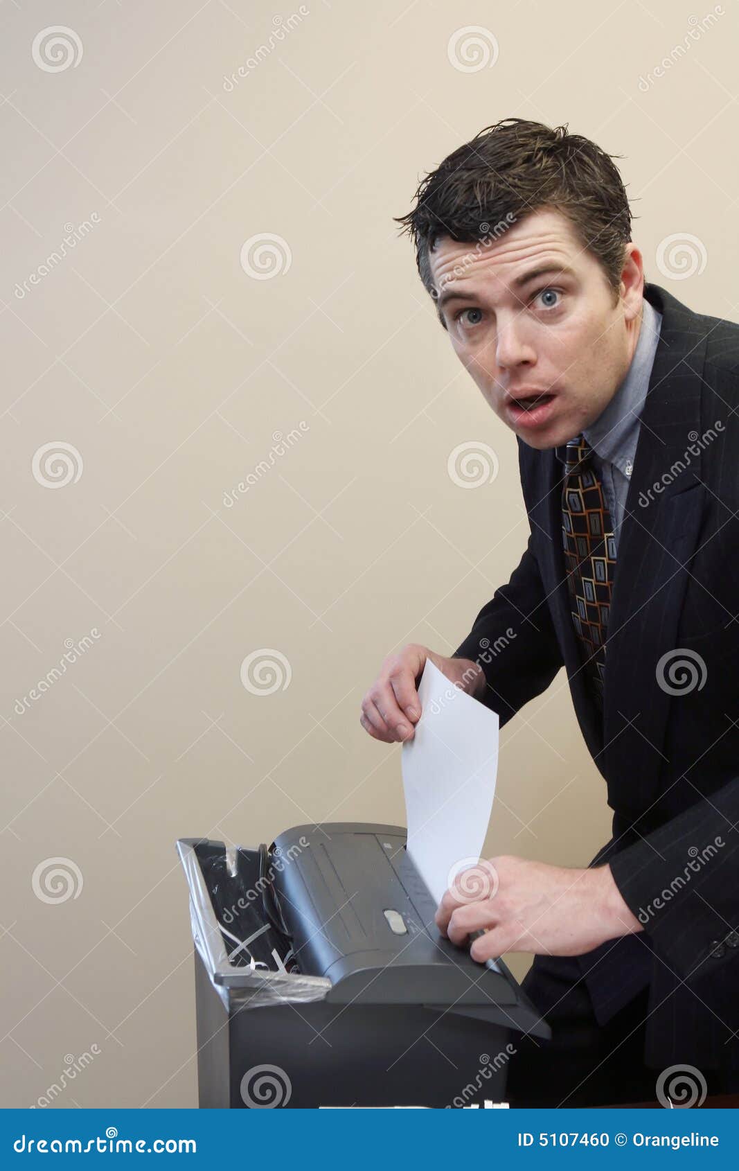Businessman Shredding Documents Stock Photo - Image of hiding, guilty ...