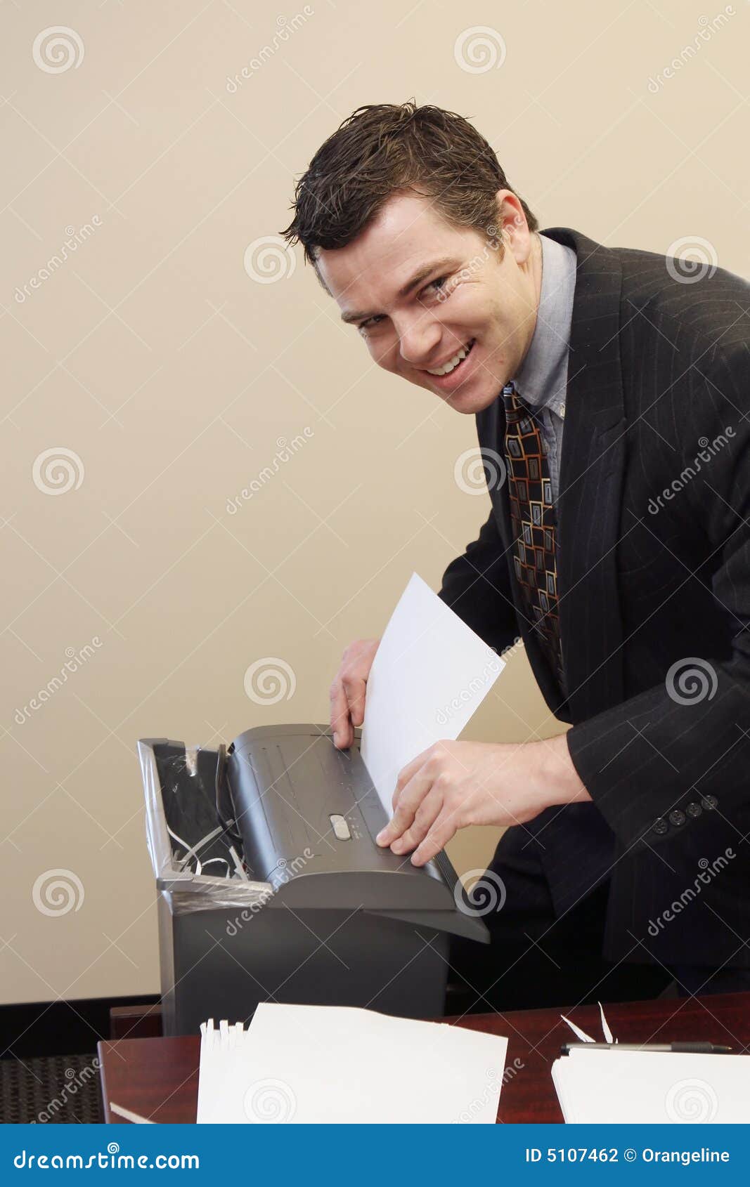 Businessman Shredding Documents Stock Photo - Image of male, caucasian ...