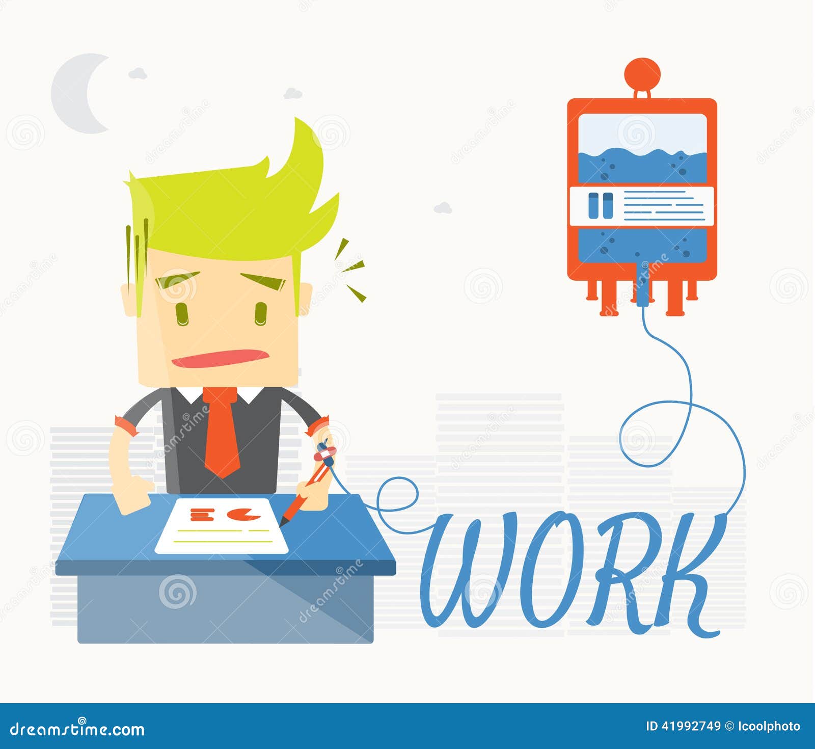 Businessman is Sick in Office Stock Vector - Illustration of ...