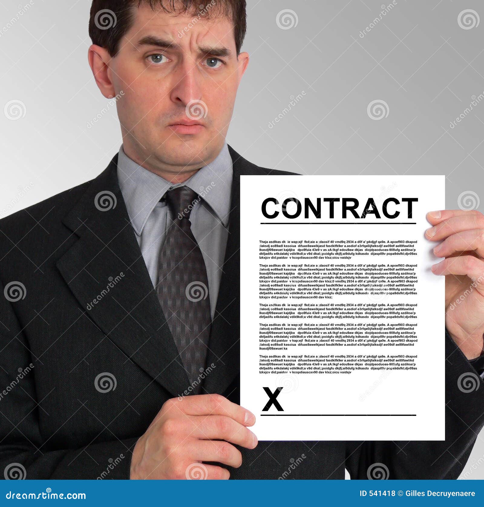 Businessman Side Presentation (Contract) Stock Photo - Image of ...