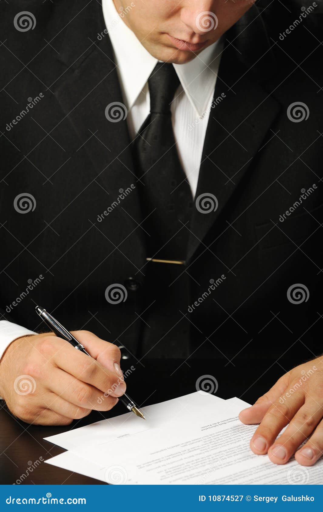 Businessman the Signing Contract Stock Image - Image of busy, financial ...
