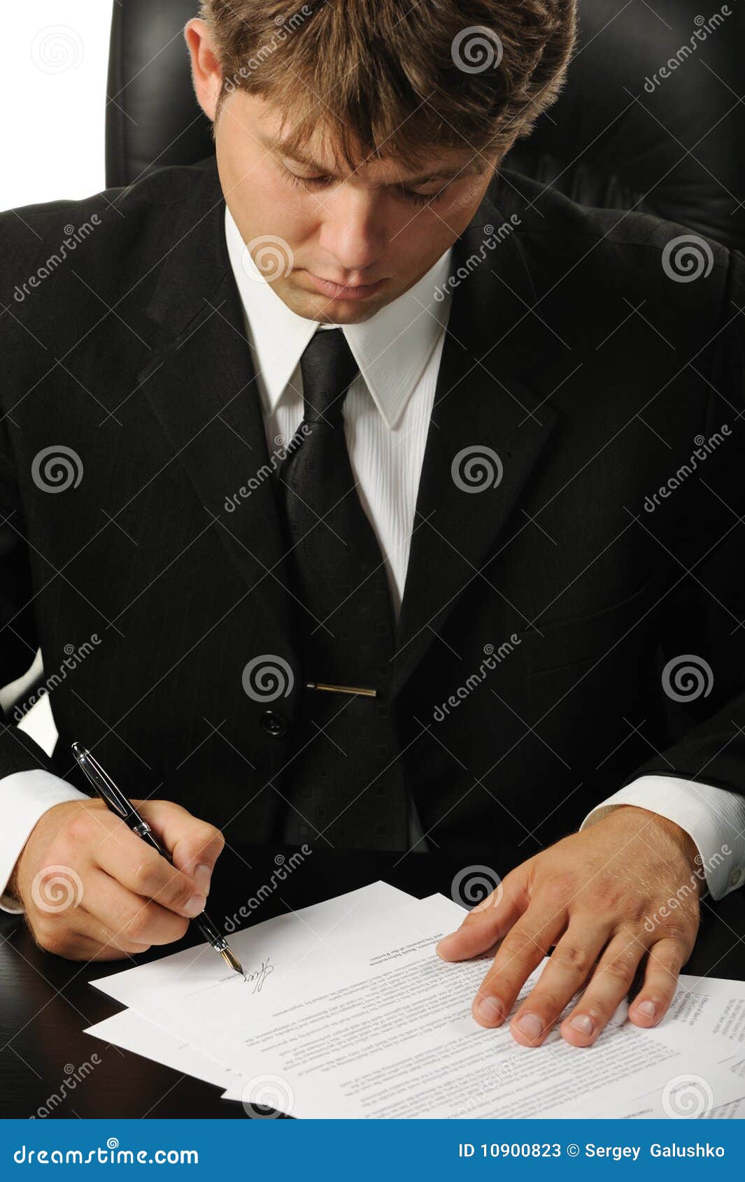 Businessman the Signing Contract Stock Image - Image of agreement ...