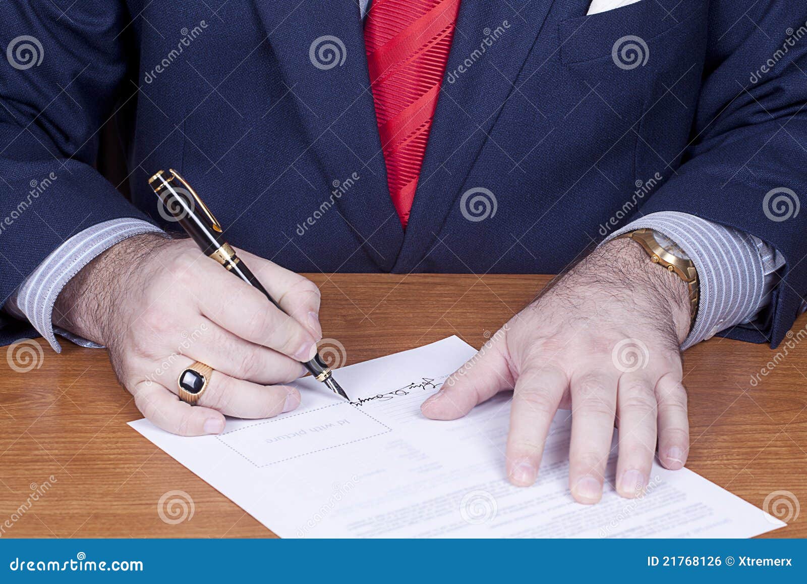 Businessman Signing a Contract Stock Photo - Image of agreement ...