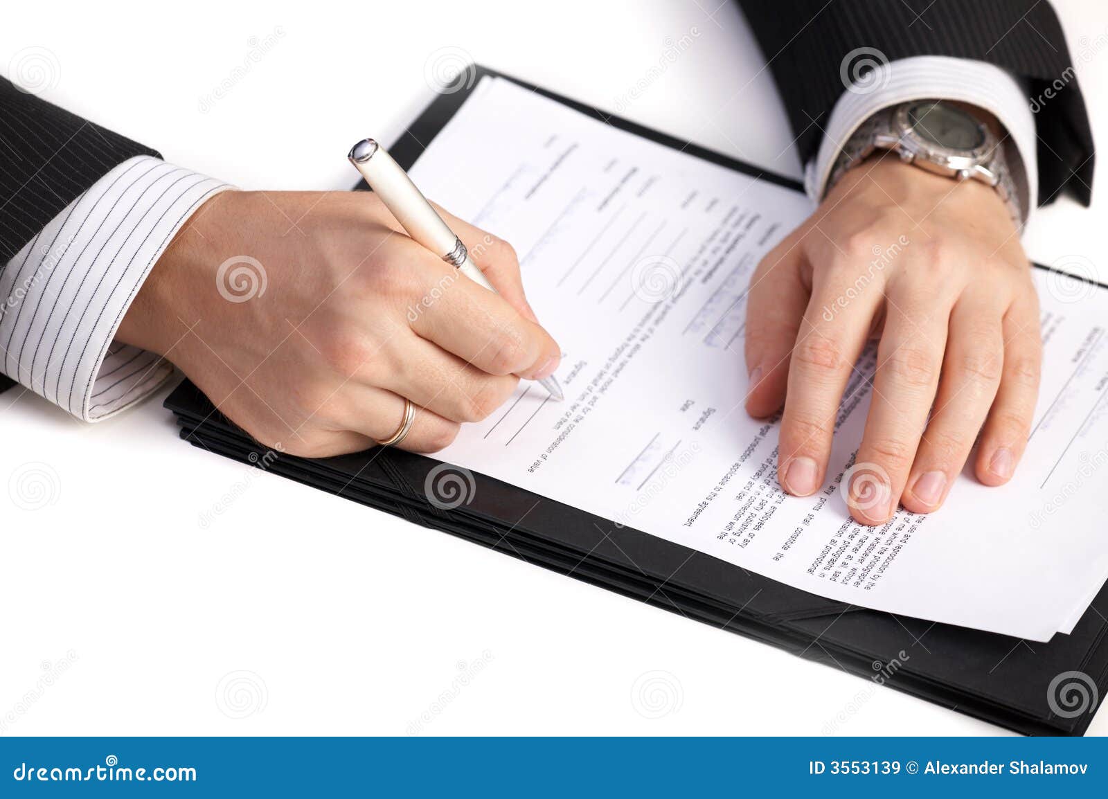 Businessman Signing a Contract Stock Image - Image of business ...