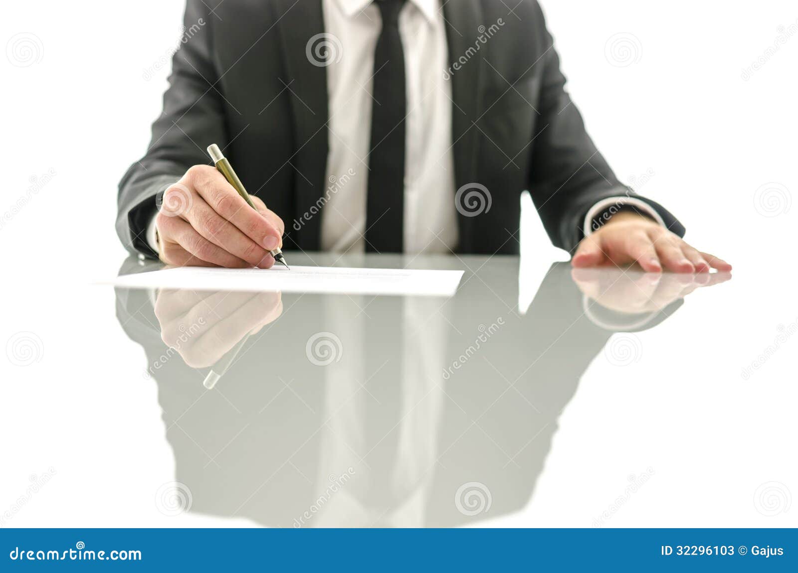 Businessman Signing Contract Stock Image - Image of politician, success ...