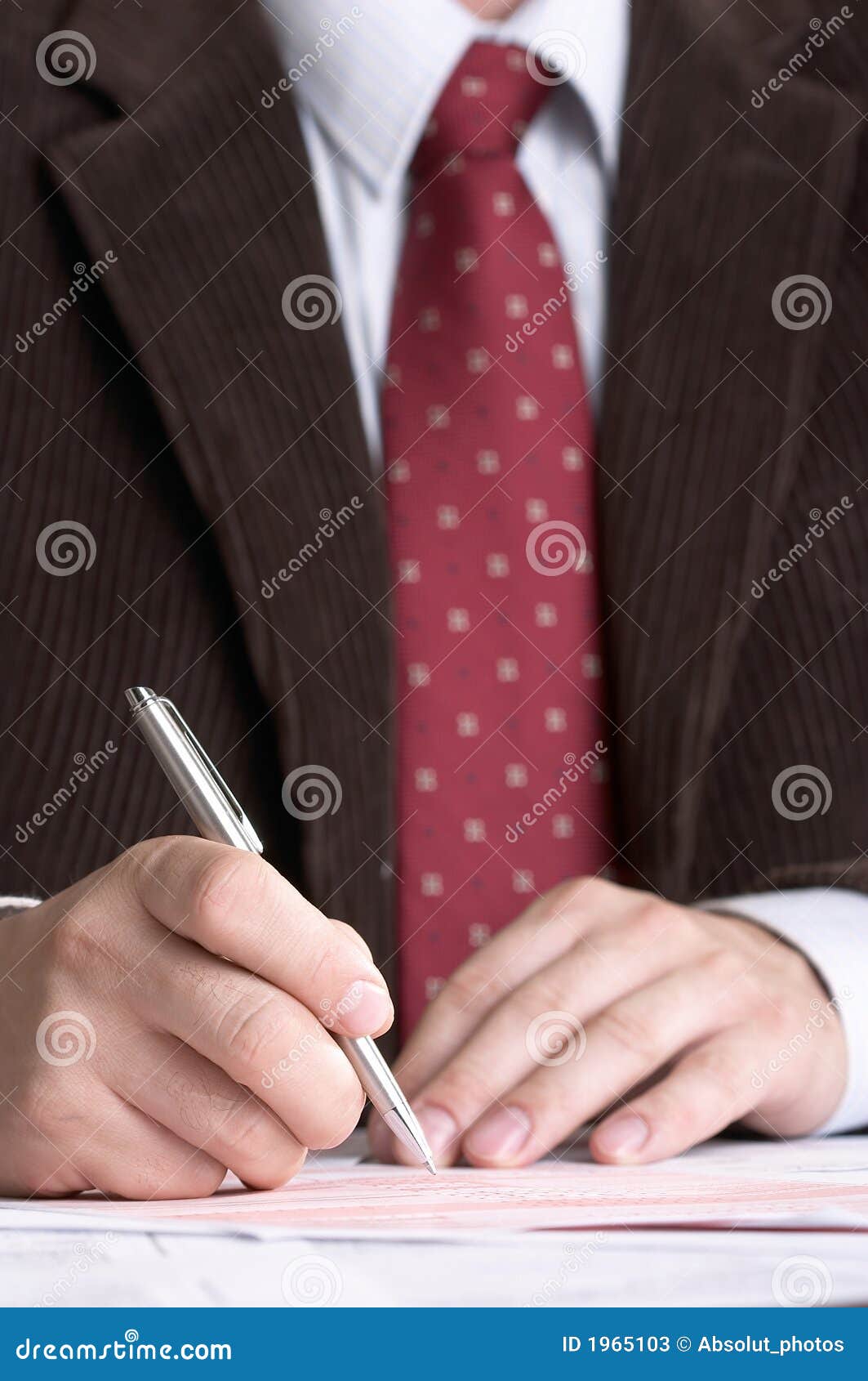 Businessman Signing Documents Stock Image - Image of agreement, jacket ...