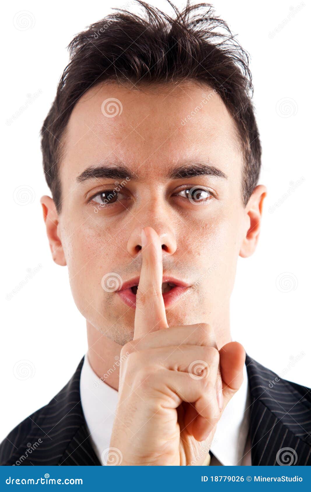 Businessman silence stock photo. Image of leader, businessman - 18779026