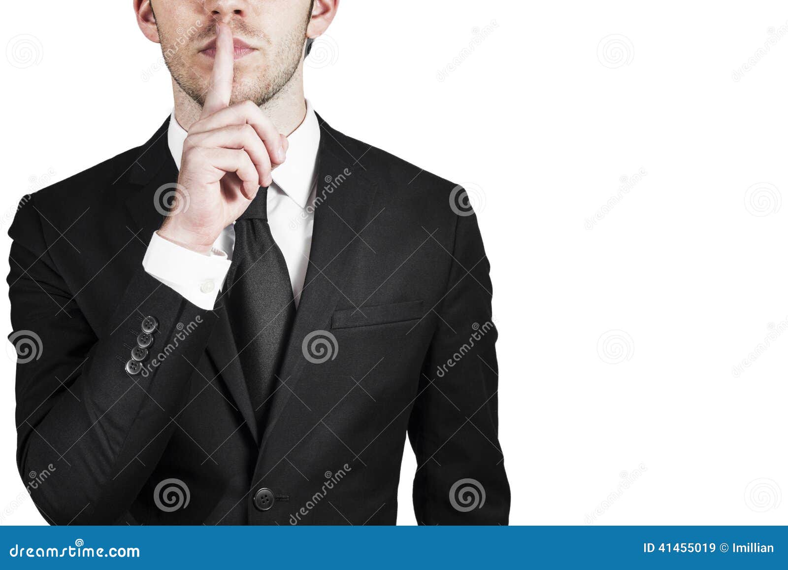 Businessman silent quiet stock image. Image of silent - 41455019