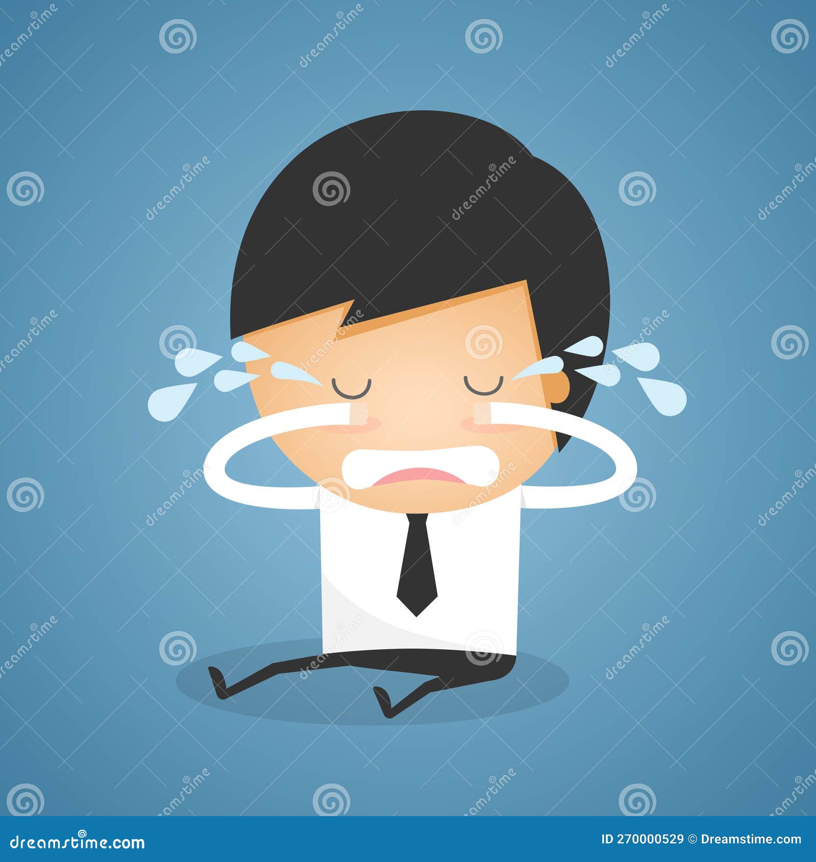 Businessman sit crying stock vector. Illustration of character - 270000529