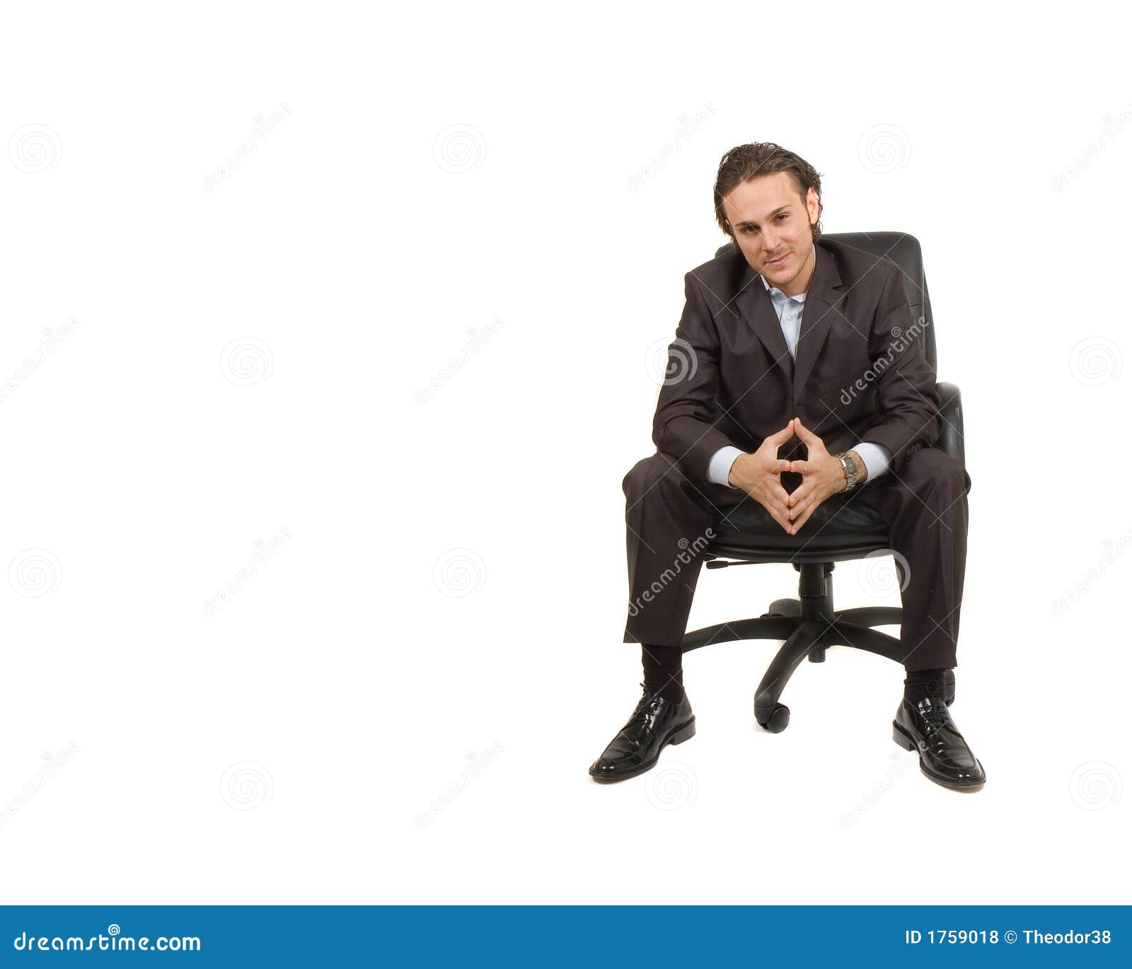 Businessman sitting stock photo. Image of success, chair - 1759018