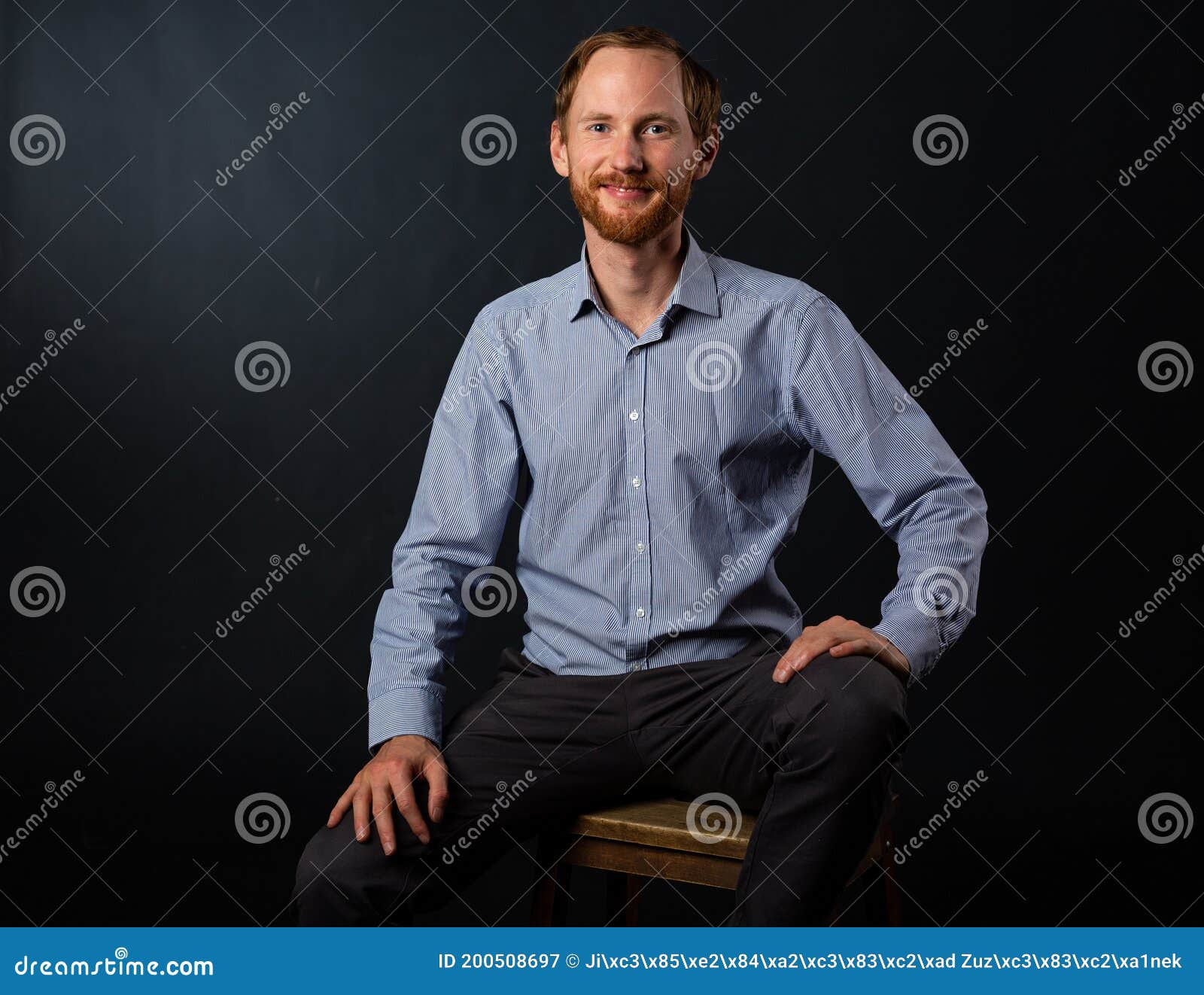 Businessman Sitting with a Direct Look Stock Image - Image of inside ...