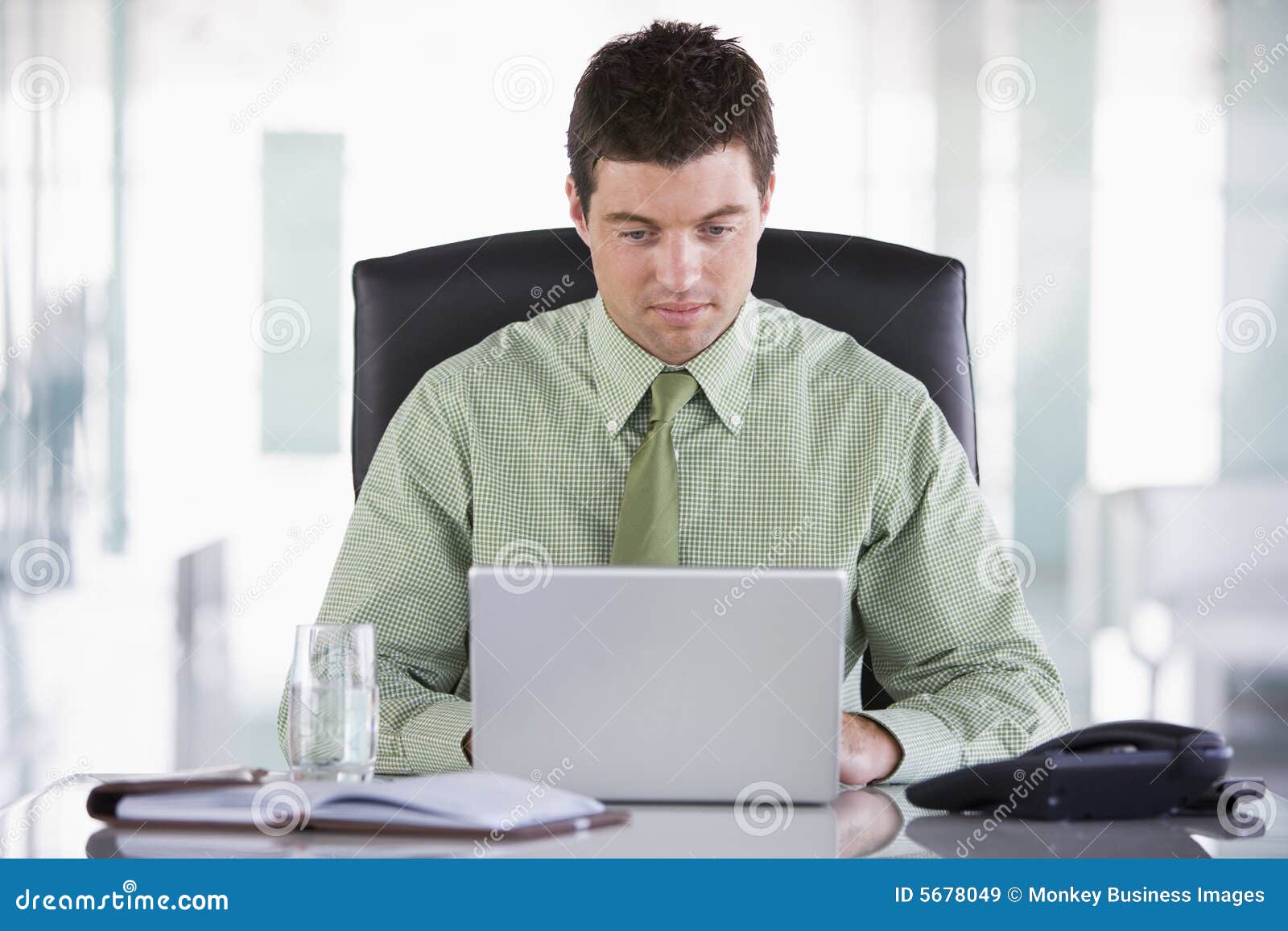 Businessman Sitting in Office Stock Image - Image of appointment, desk ...