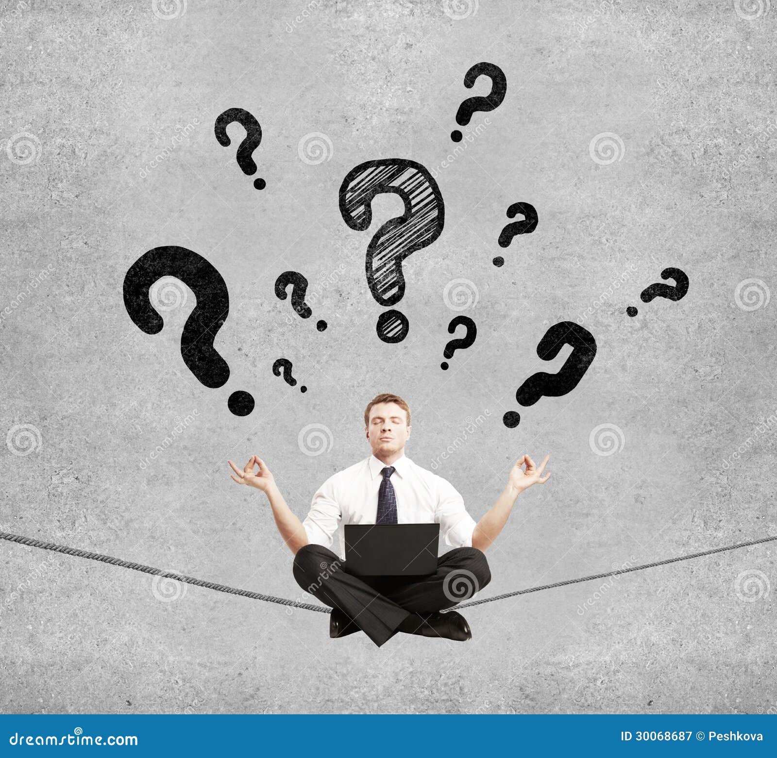 Businessman and Question Mark Stock Image - Image of people, manager ...