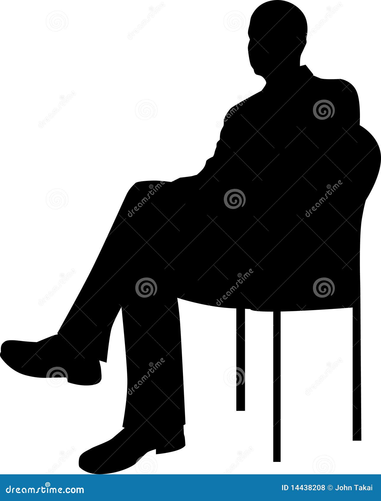 Businessman Sitting Silhouette Stock Vector - Illustration of graphic ...