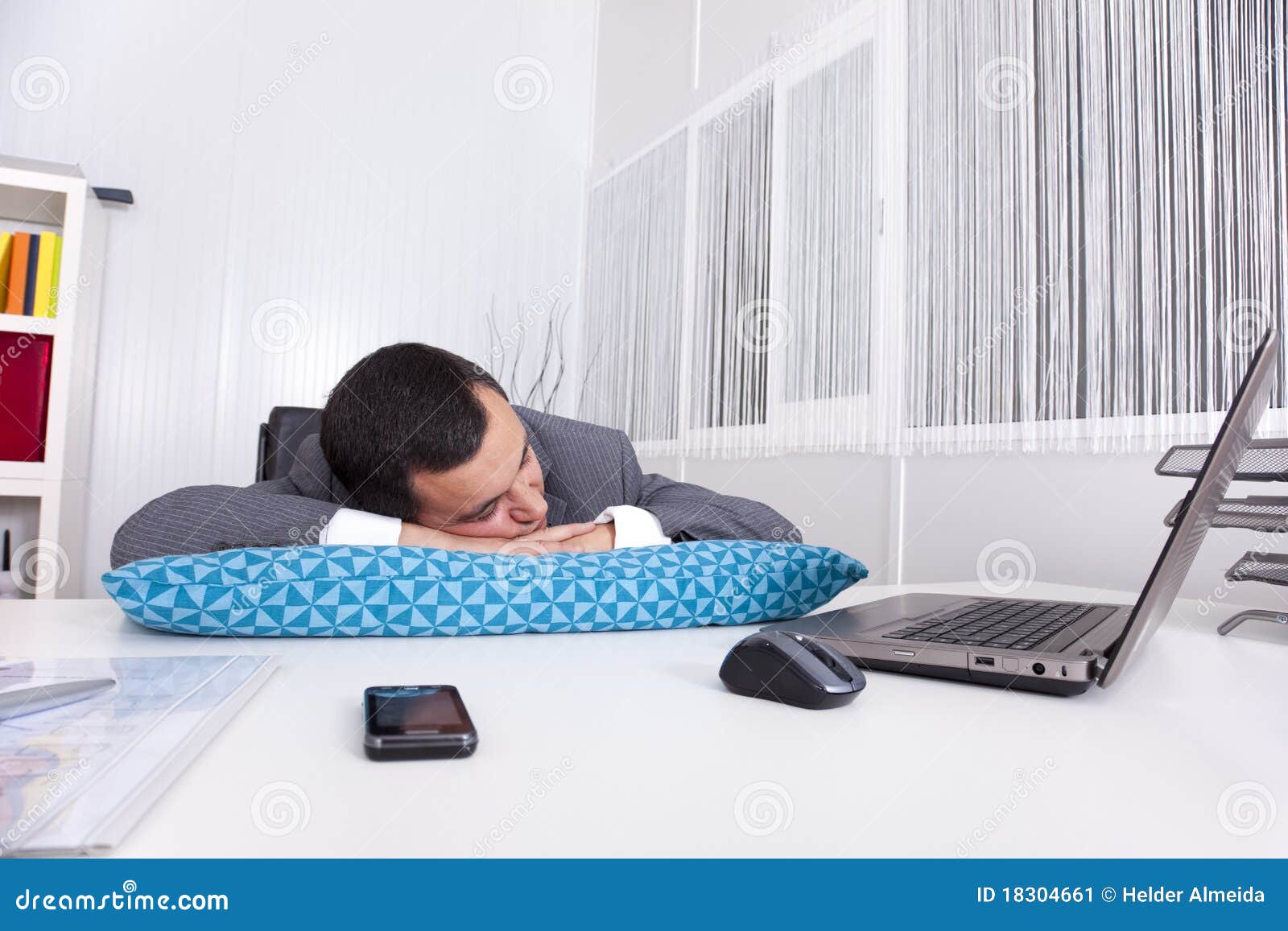 Businessman Sleeping at the Office Stock Image - Image of employee ...