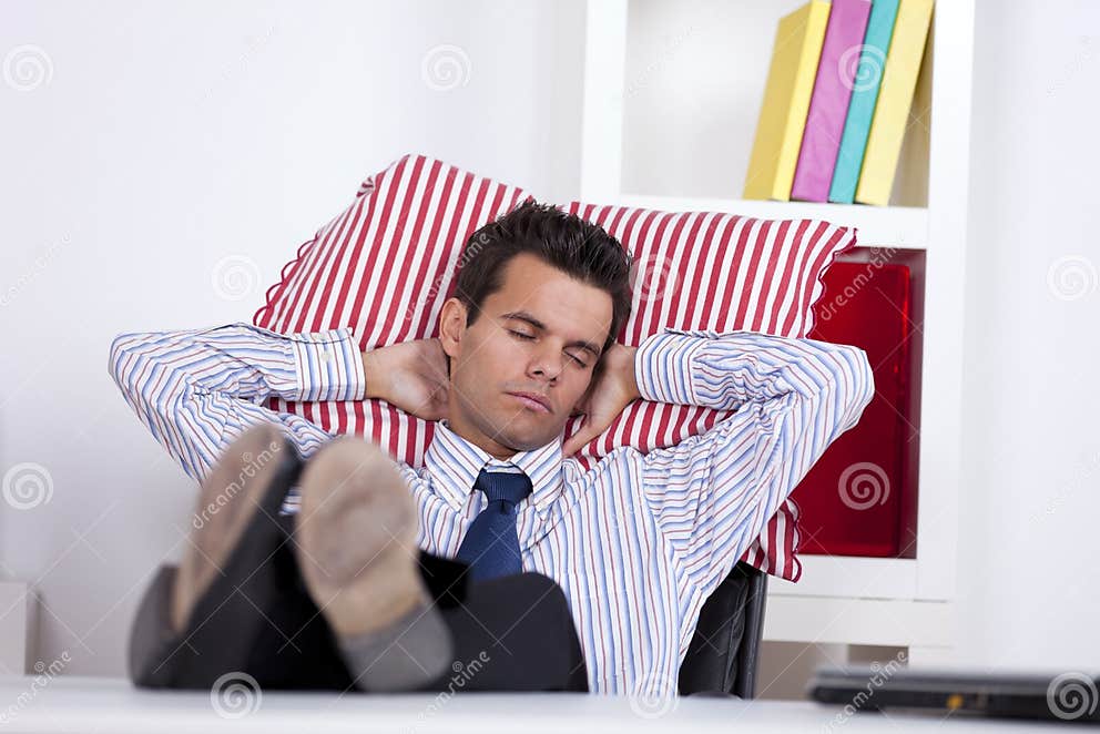 Businessman Sleeping at the Office Stock Photo - Image of caucasian ...