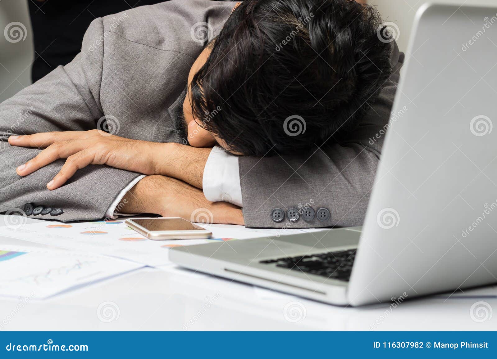 Businessman Sleeping in Work Time Stock Photo - Image of business ...