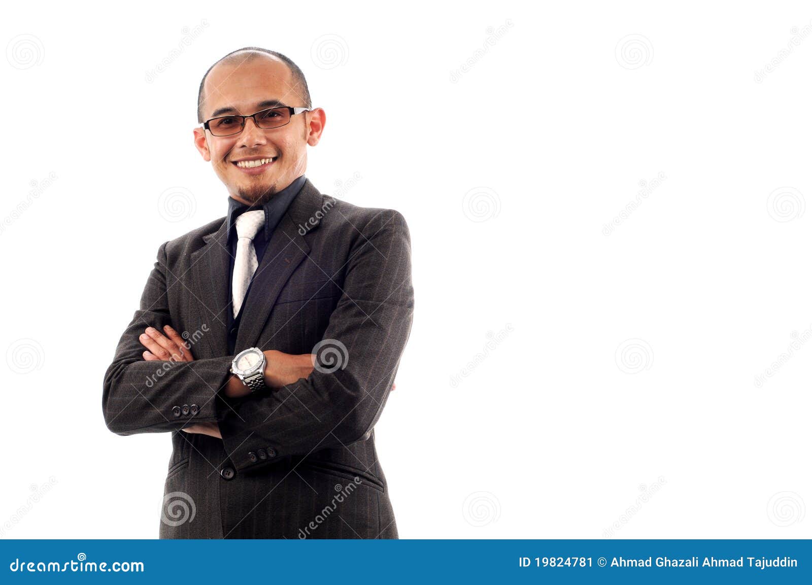 Businessman Smile with Confident Stock Image - Image of athletic, blue ...