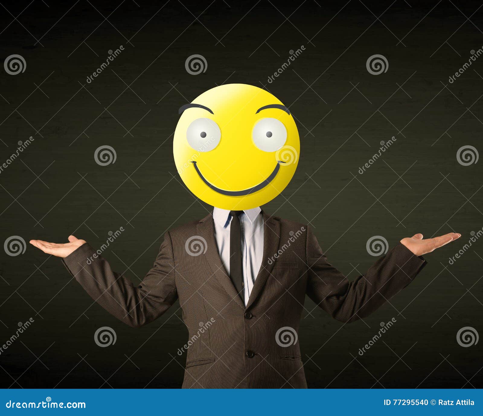 Businessman with Smiley Face Stock Photo - Image of people, emotion ...