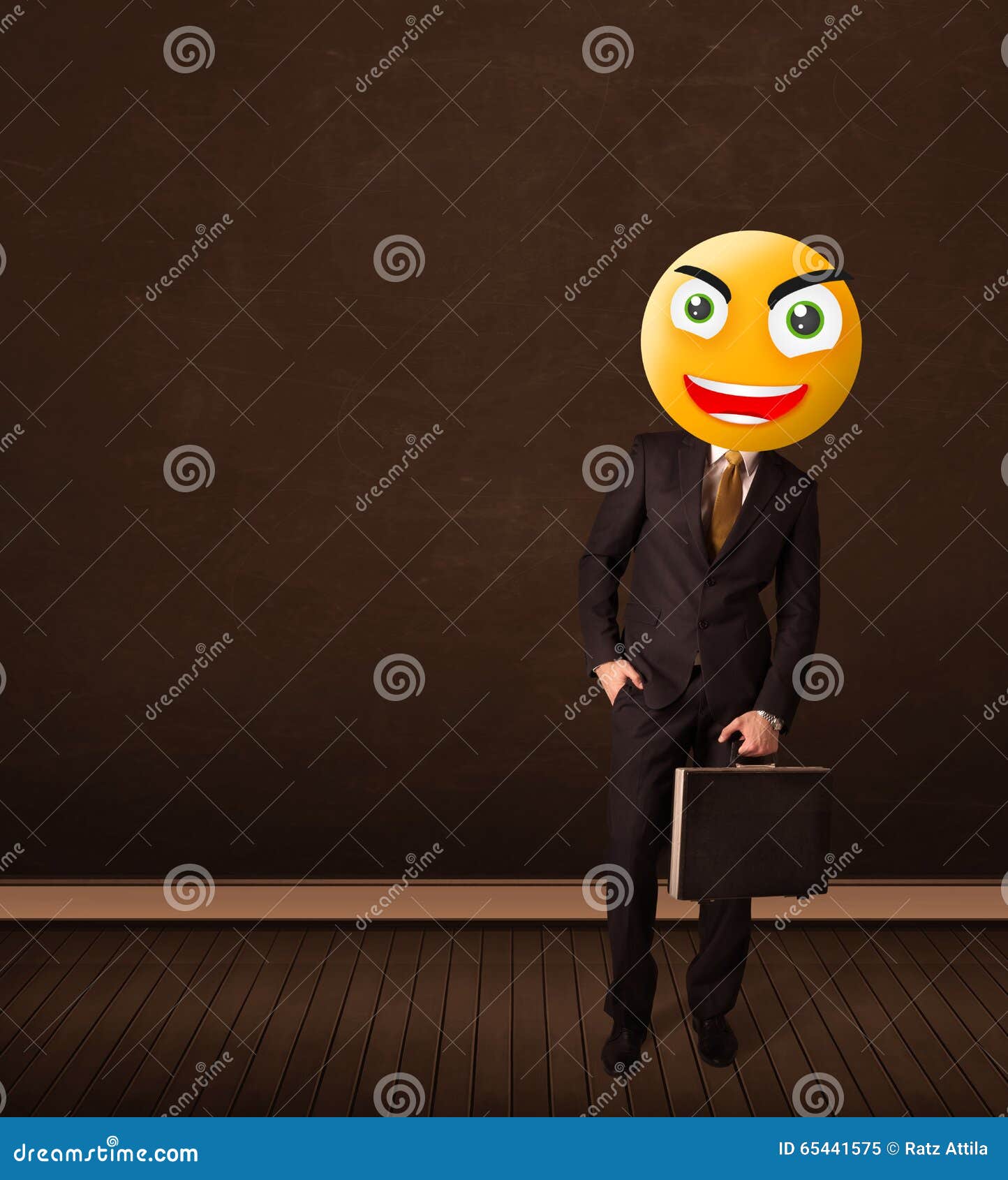 Businessman with Smiley Face Stock Image - Image of human, emoticon ...