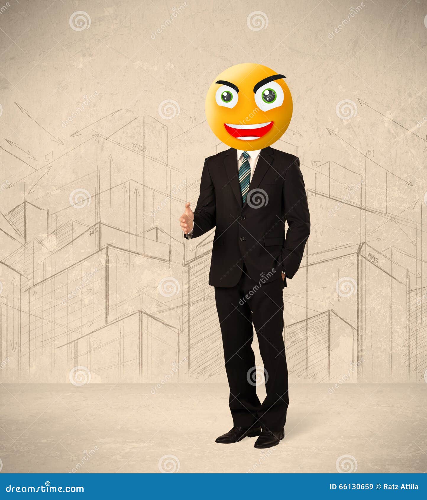 Businessman with Smiley Face Stock Image - Image of happiness, human ...