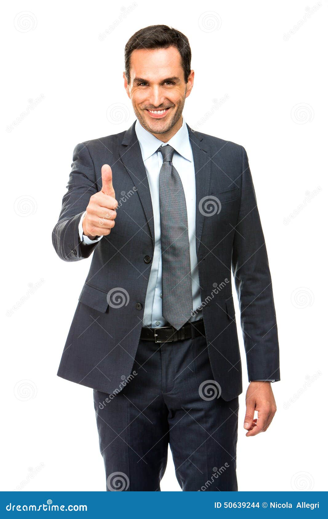Businessman Smiling Thumb Up Stock Photo - Image of background, person ...