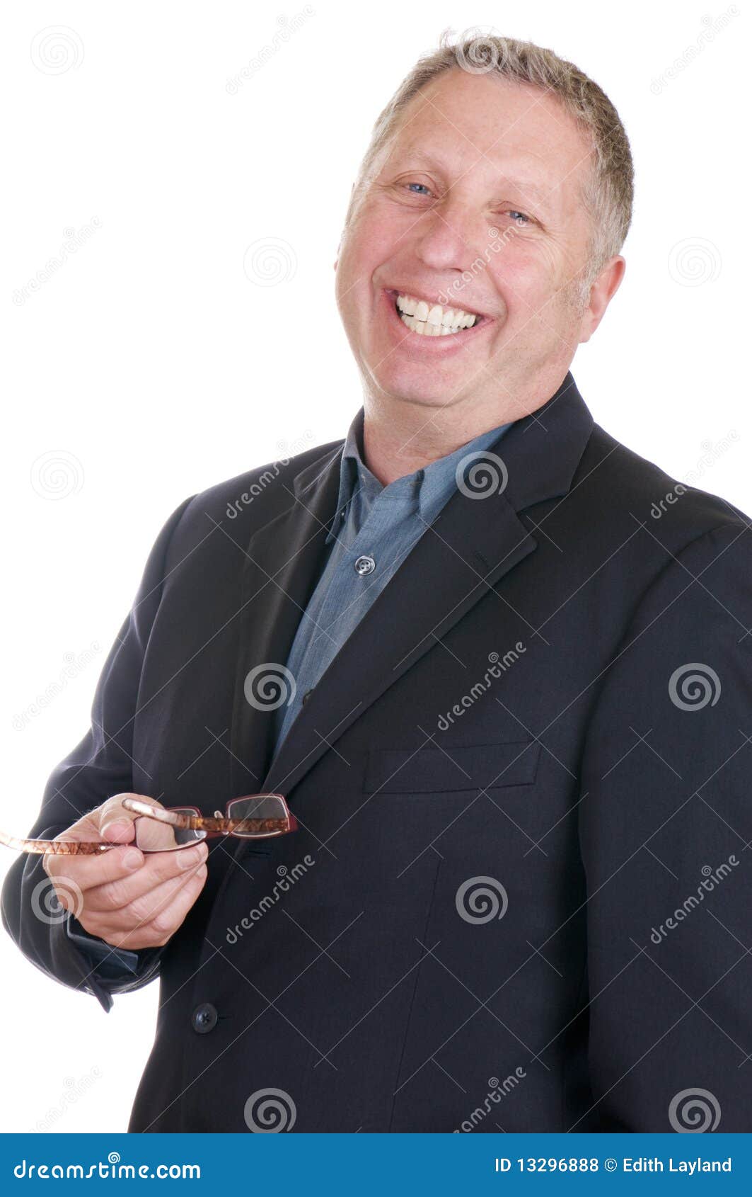 Businessman Smiling and Wearing a Suit Jacket Stock Photo - Image of ...