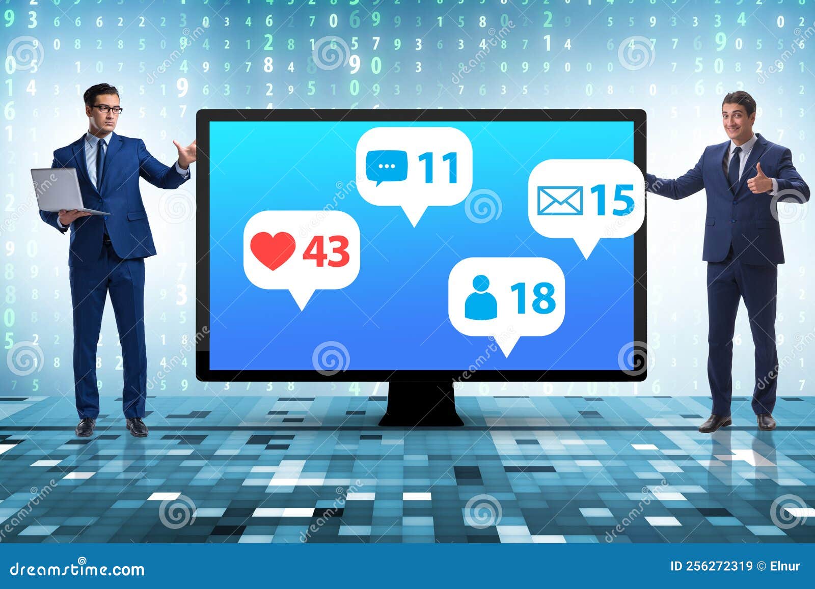 Businessman in the Communication Concept Stock Image - Image of ...